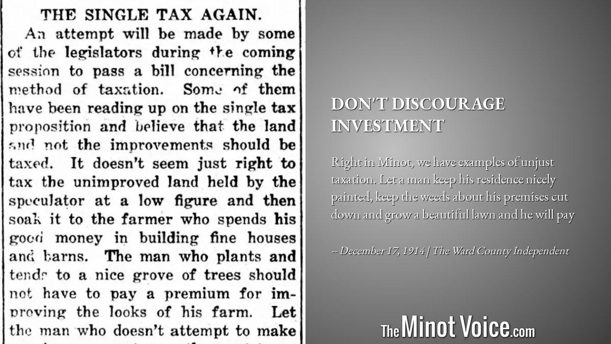 On This Day | Don’t Discourage Investment – TheMinotVoice.com