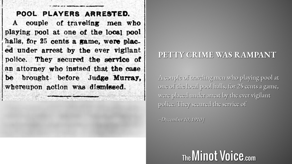 On This Day | Petty Crime Was Rampant – TheMinotVoice.com