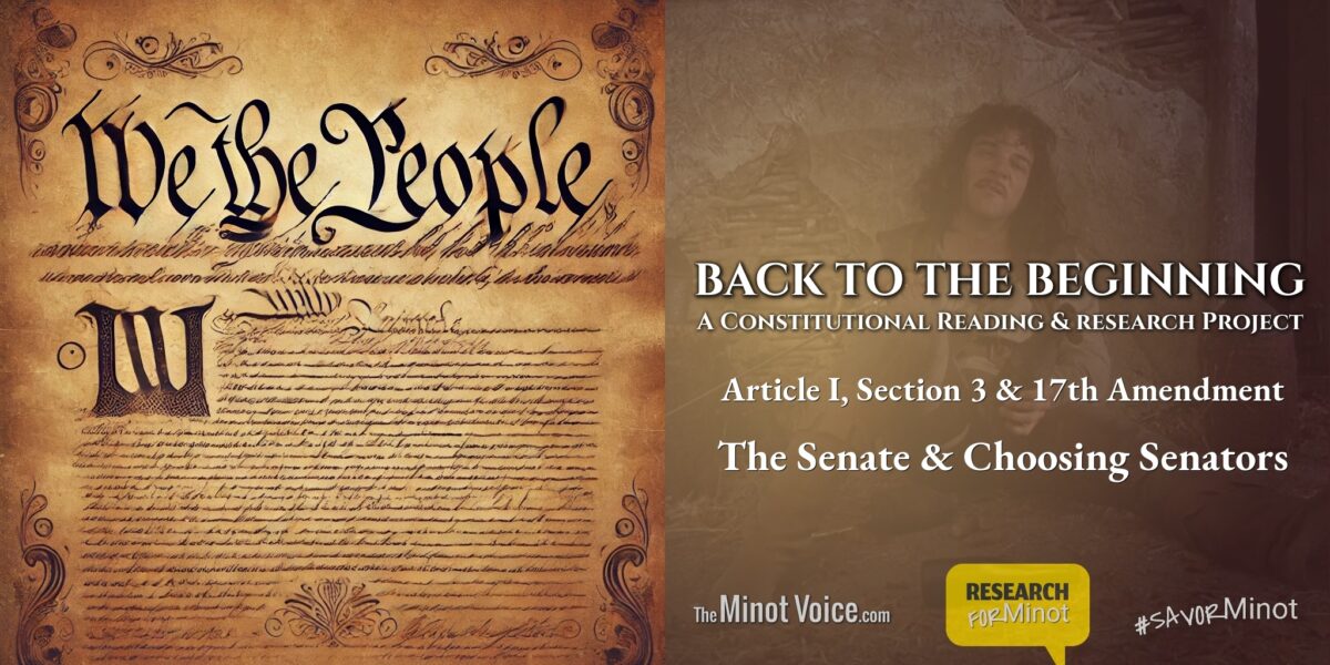 Back to the Beginning: The Senate & Chusing Senators – TheMinotVoice.com