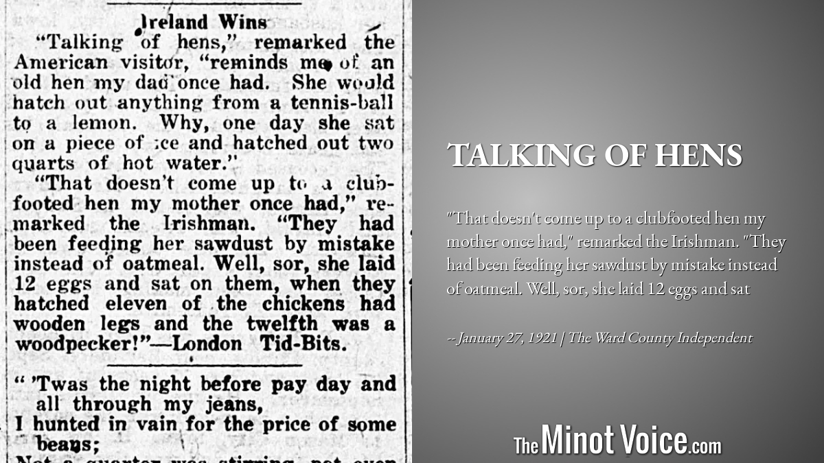 On This Day | Talking of Hens – TheMinotVoice.com