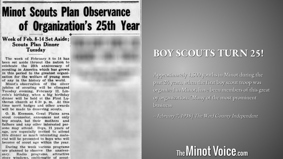 On This Day | Boy Scouts Turn 25! – TheMinotVoice.com