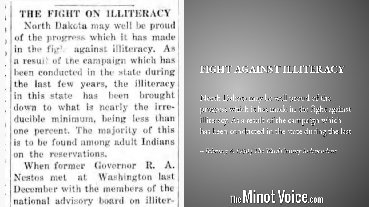 On This Day | Fight Against Illiteracy – TheMinotVoice.com