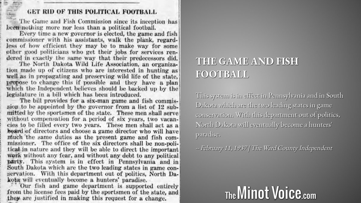 On This Day | The Game and Fish Football – TheMinotVoice.com