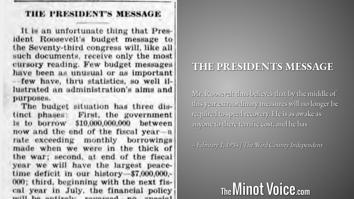 On This Day | The Presidents Message – TheMinotVoice.com