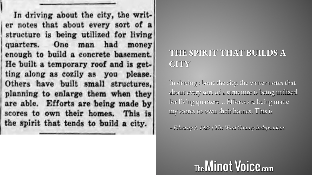 On This Day | The Spirit That Builds a City – TheMinotVoice.com