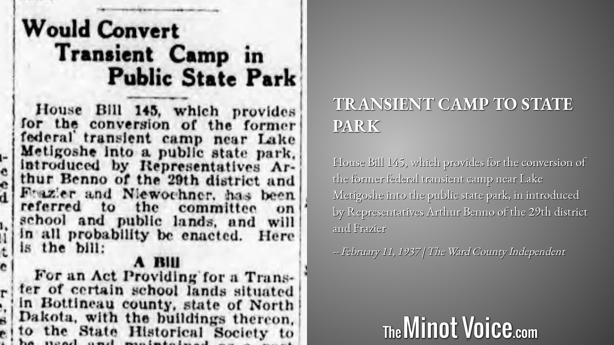 On This Day | Transient Camp to State Park – TheMinotVoice.com