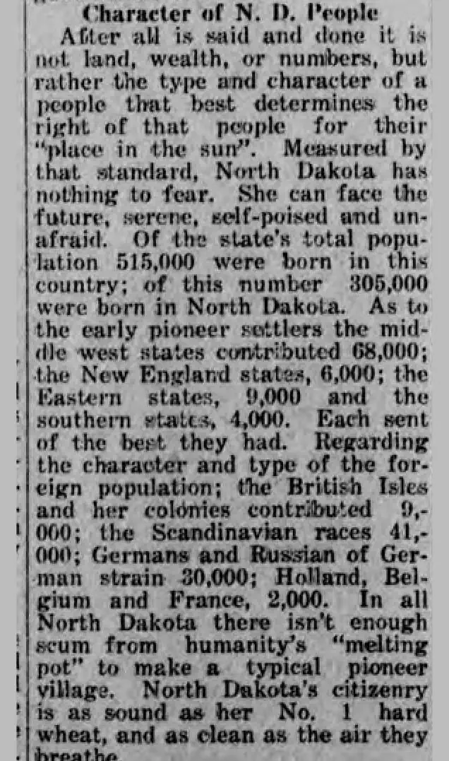 On This Day | The Character of N.D. People – TheMinotVoice.com