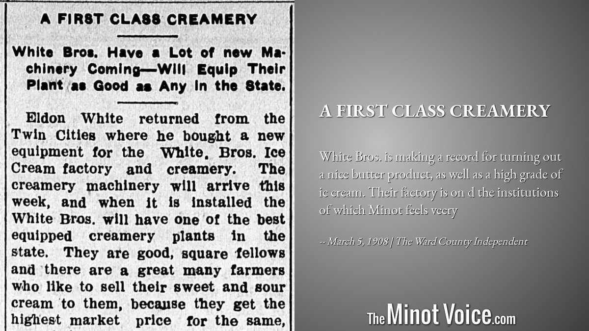 On This Day | A First Class Creamery – TheMinotVoice.com