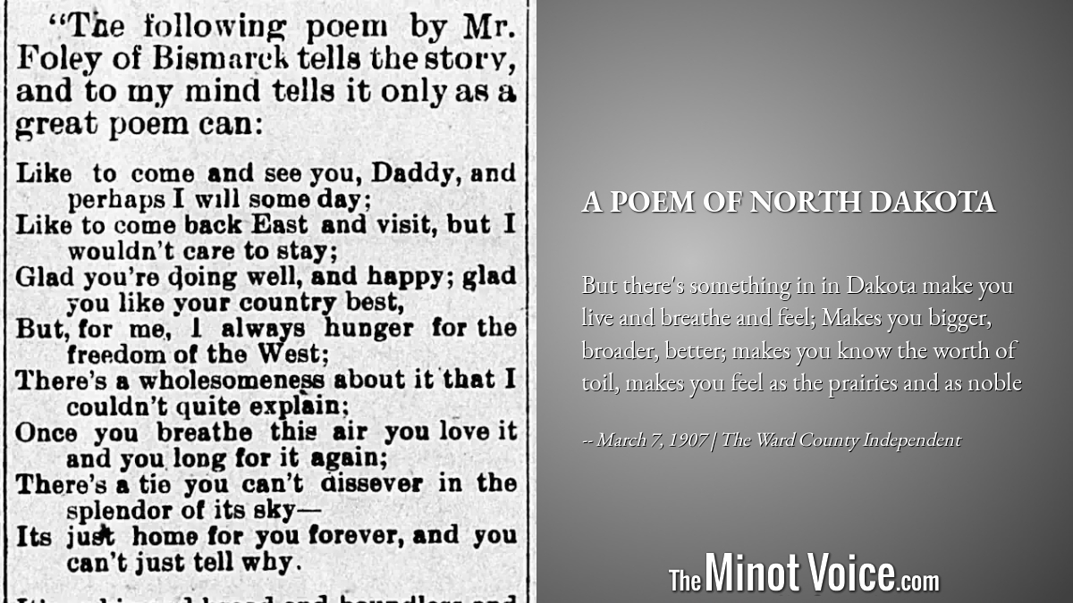 On This Day | A Poem of North Dakota – TheMinotVoice.com