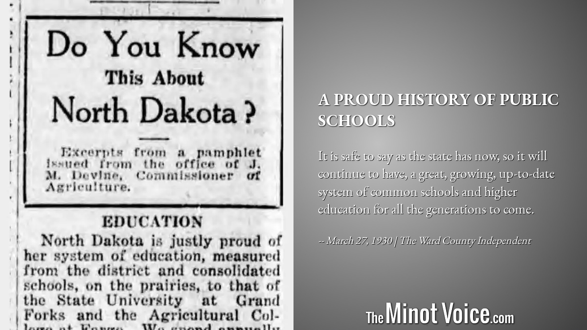 On This Day | A Proud History of Public Schools – TheMinotVoice.com