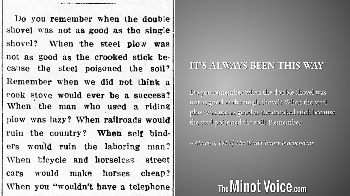 On This Day | It’s Always Been This Way – TheMinotVoice.com
