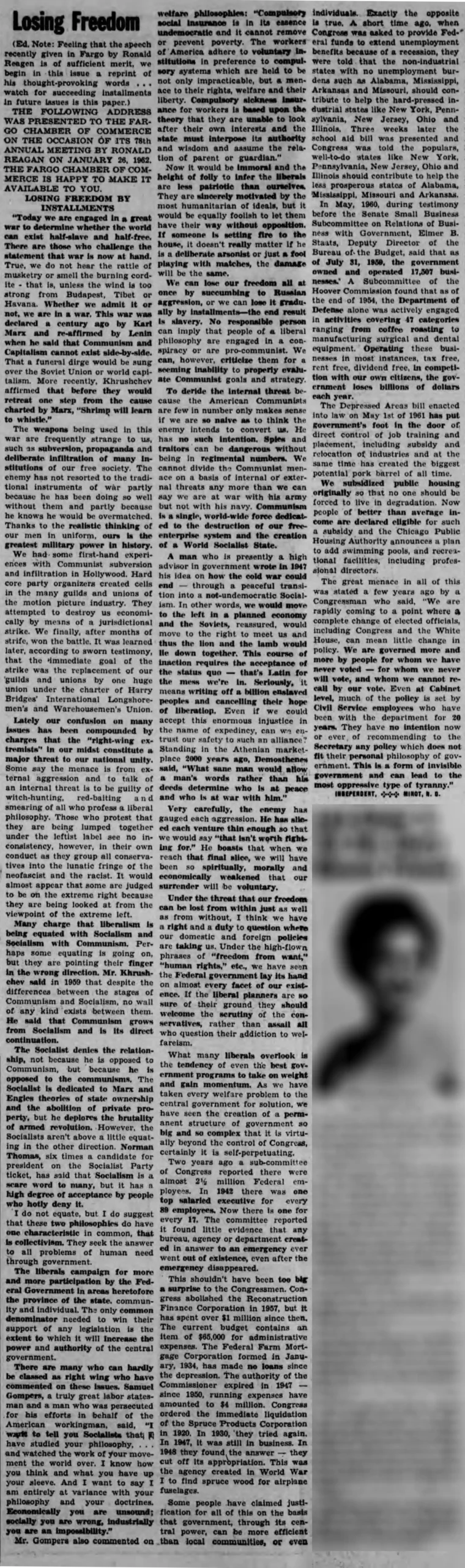On This Day | Losing Freedom – TheMinotVoice.com