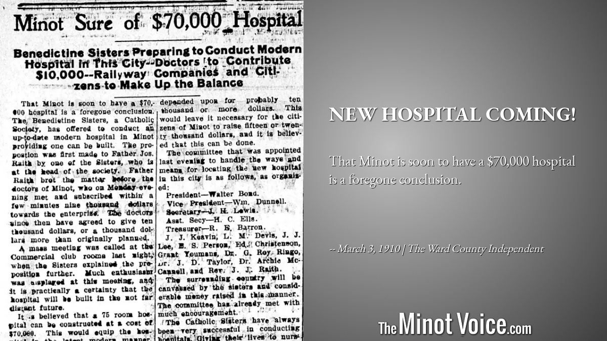 On This Day | New Hospital Coming! – TheMinotVoice.com