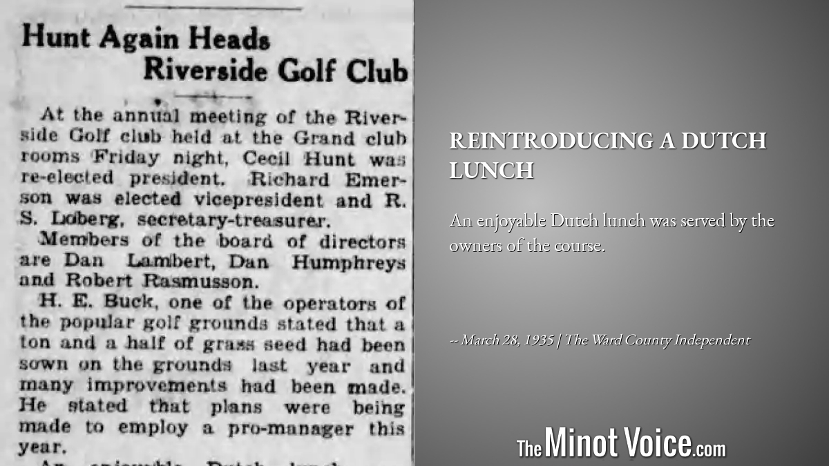 On This Day | Reintroducing a Dutch Lunch – TheMinotVoice.com