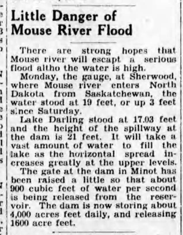 On This Day | A Low Flood Risk Year – TheMinotVoice.com
