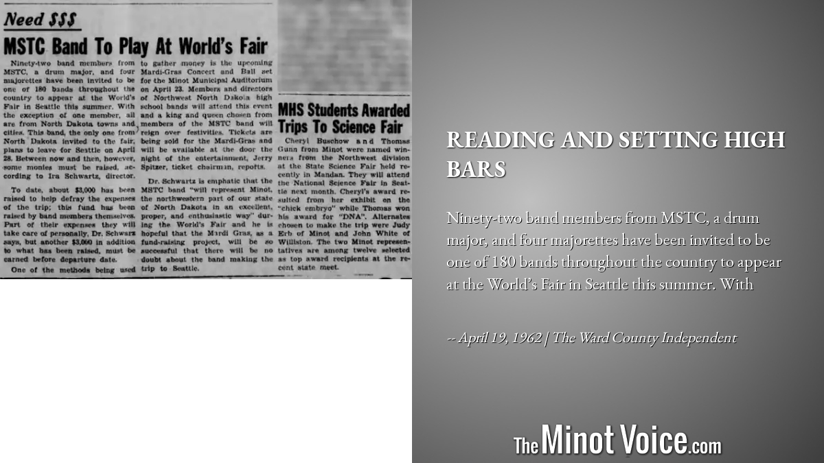 On This Day | Reading and Setting High Bars – TheMinotVoice.com