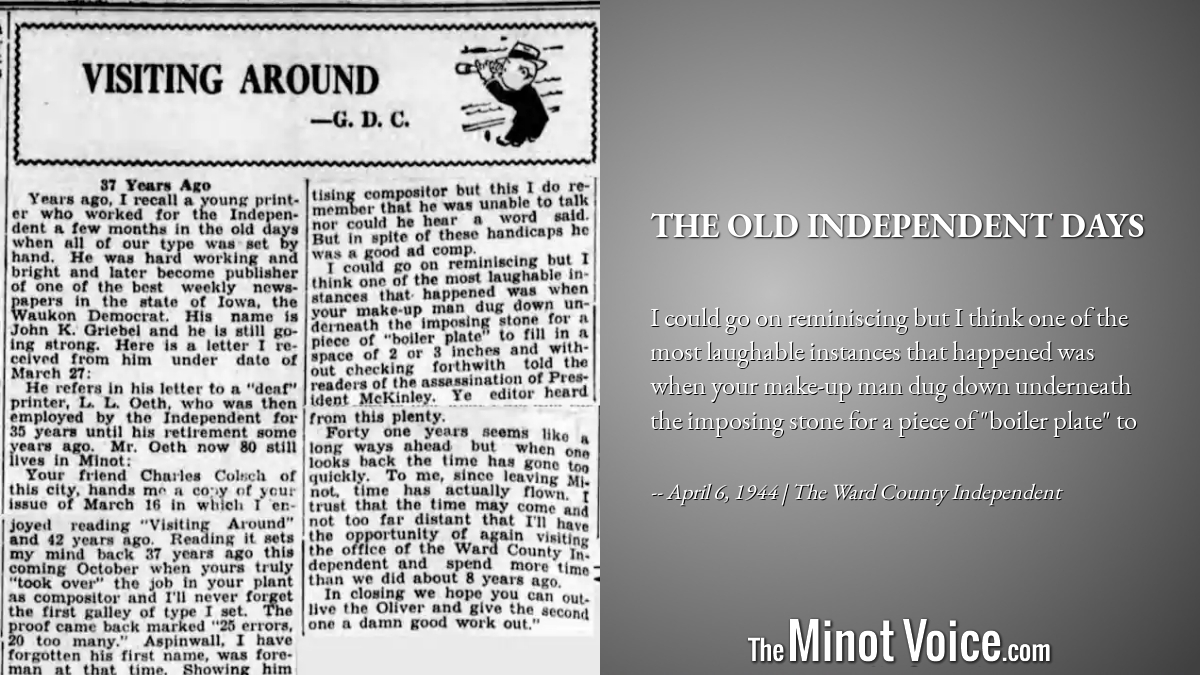 On This Day | The Old Independent Days – TheMinotVoice.com
