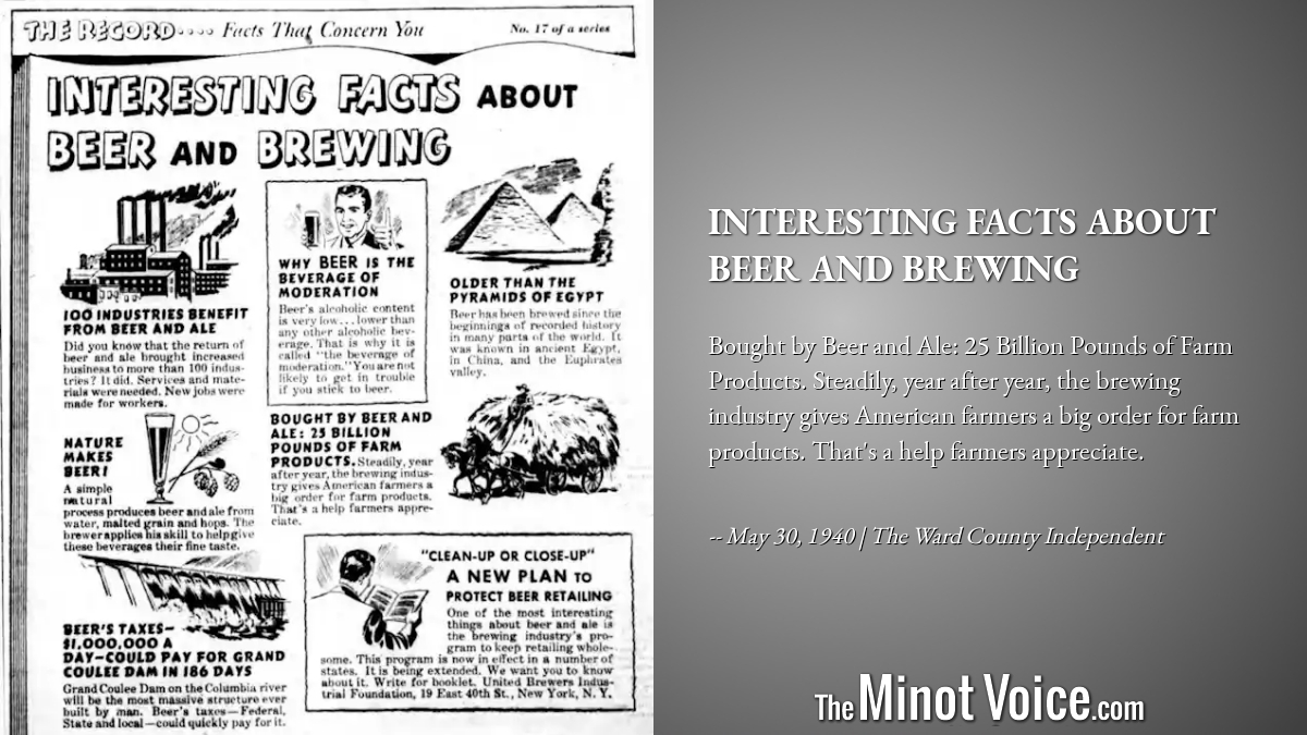 On This Day | Interesting Facts about Beer and Brewing – TheMinotVoice.com