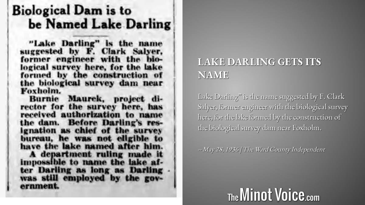 On This Day | Lake Darling Gets its Name – TheMinotVoice.com