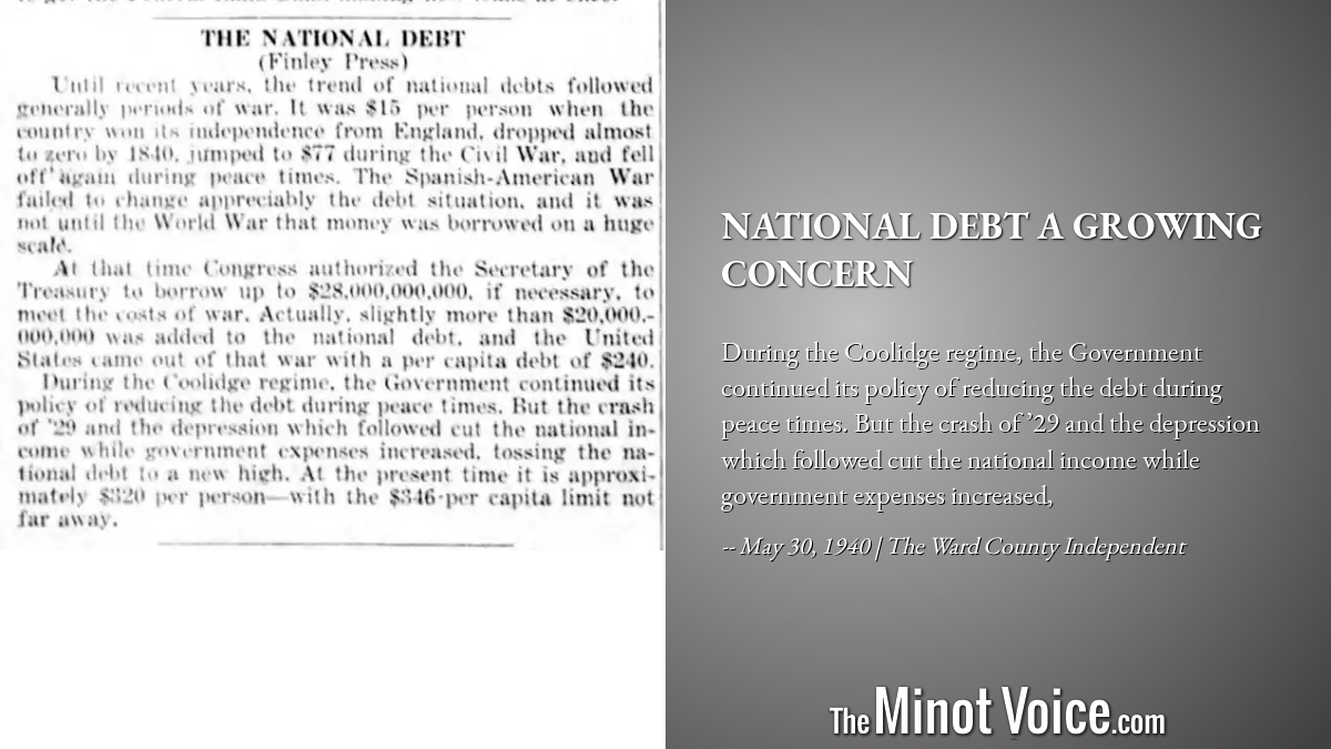 On This Day | National Debt A Growing Concern – TheMinotVoice.com