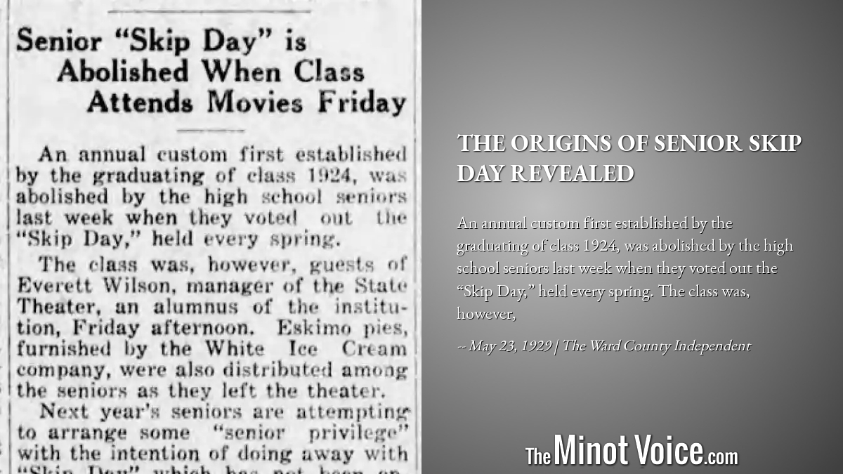 On This Day | The Origins of Senior Skip Day Revealed – TheMinotVoice.com