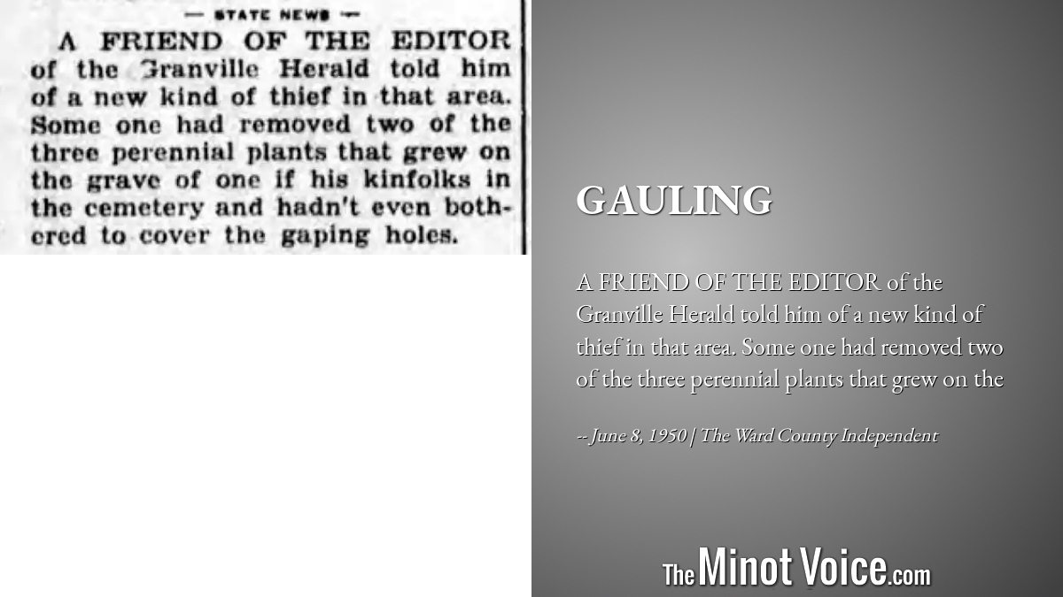 On This Day | Gauling – TheMinotVoice.com