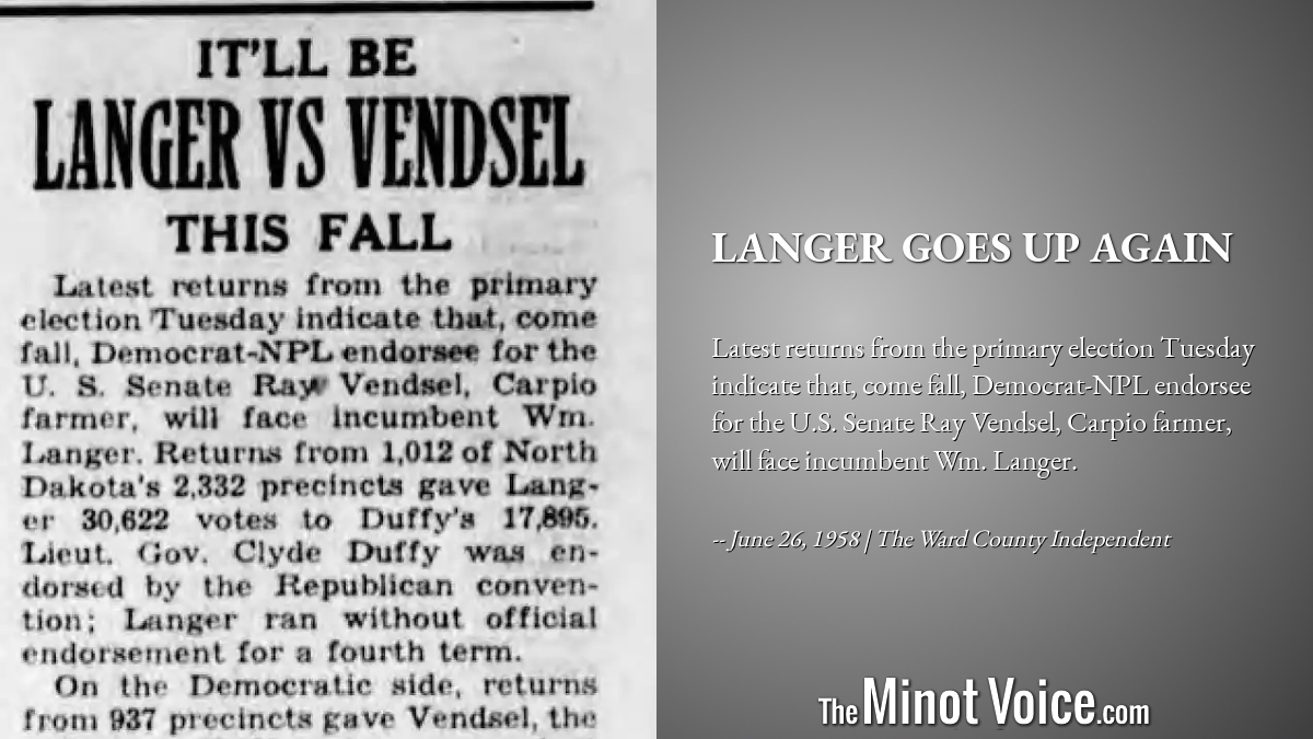 On This Day | Langer Goes Up Again – TheMinotVoice.com