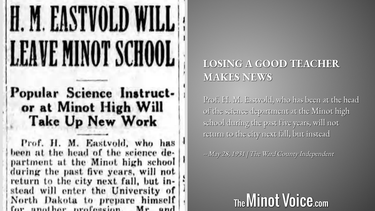 On This Day | Losing a Good Teacher Makes News – TheMinotVoice.com