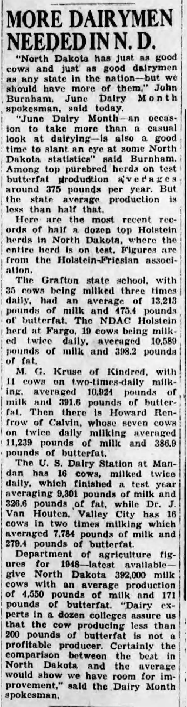 On This Day | More Dairymen Needed – TheMinotVoice.com