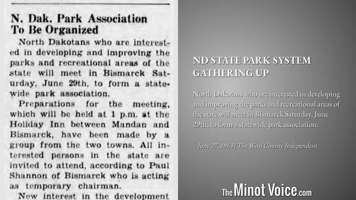 On This Day | ND State Park System Gathering Up – TheMinotVoice.com