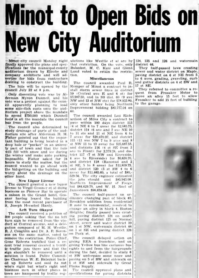 On This Day | Auditorium Project Moving Forward – TheMinotVoice.com