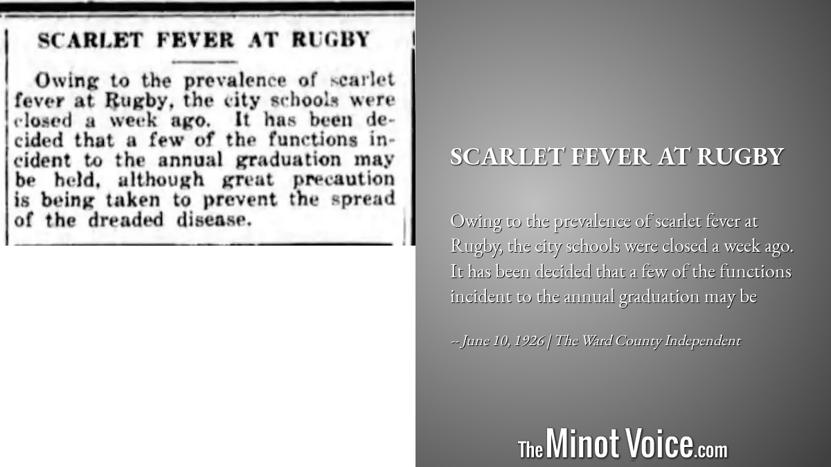 On This Day | Scarlet Fever at Rugby – TheMinotVoice.com