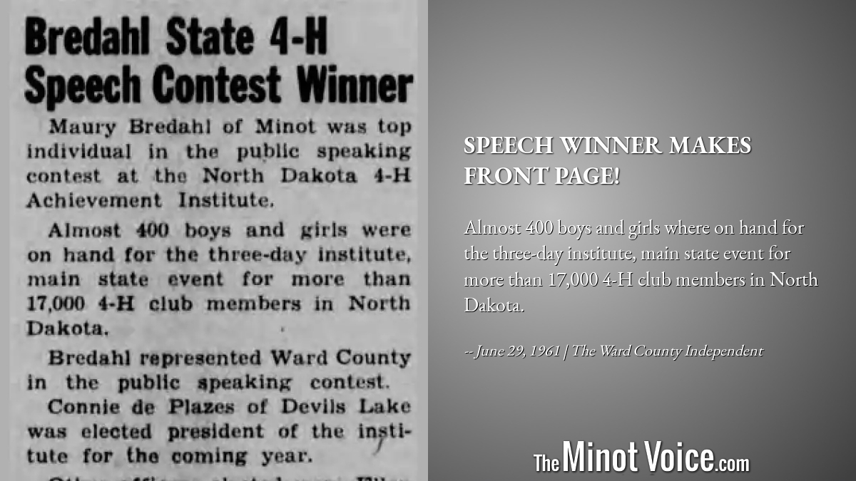 On This Day | Speech Winner Makes Front Page! – TheMinotVoice.com