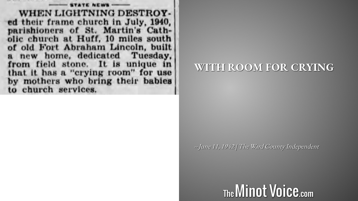 On This Day | With Room for Crying – TheMinotVoice.com