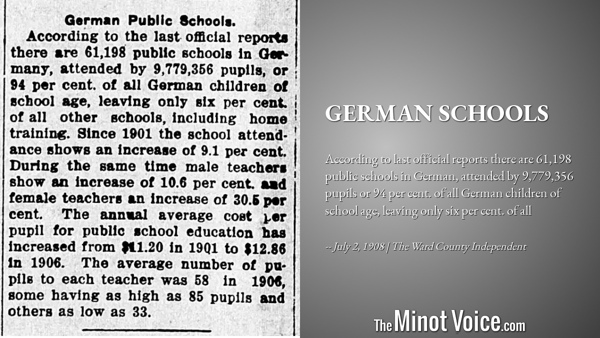 On This Day | German Schools – TheMinotVoice.com
