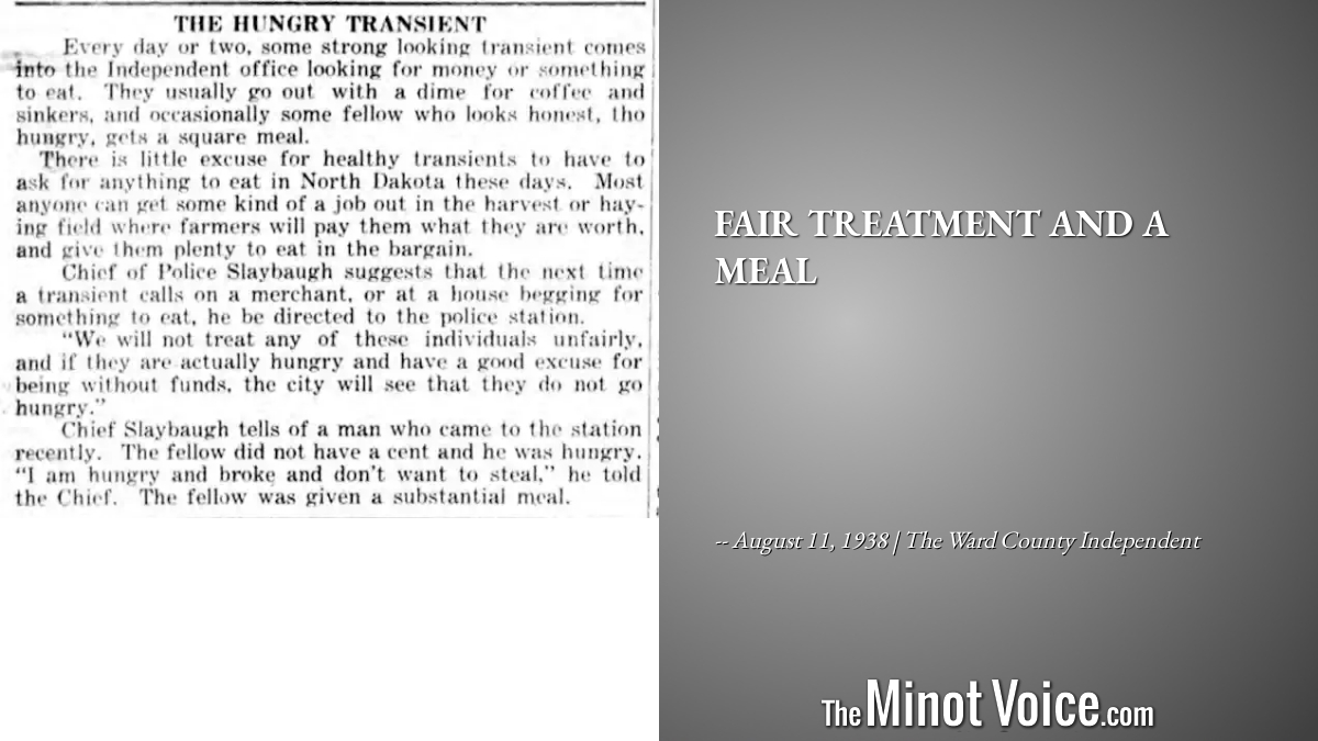 On This Day | Fair Treatment and a Meal – TheMinotVoice.com