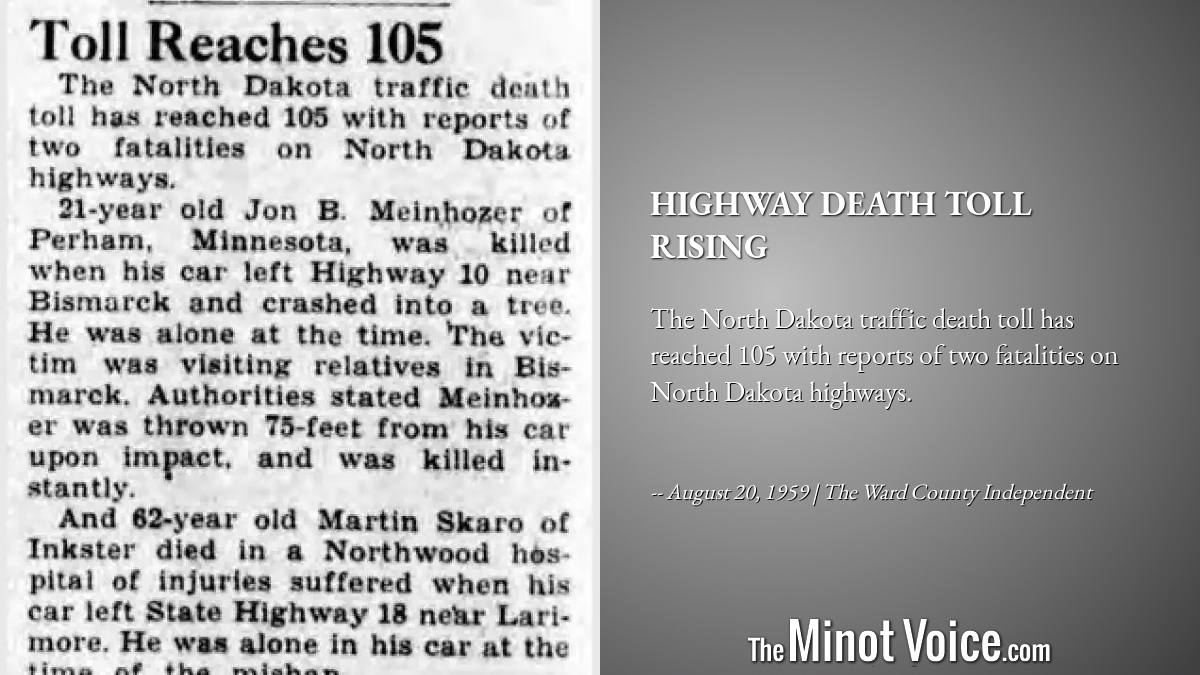 On This Day | Highway Death Toll Rising – TheMinotVoice.com