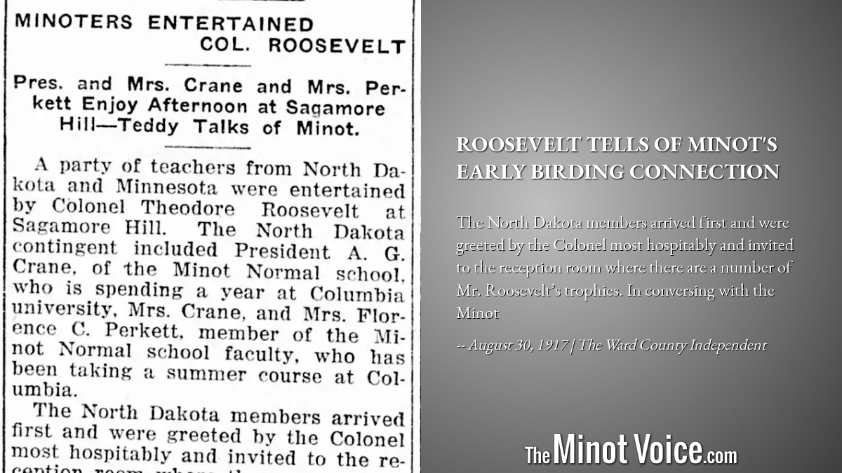 On This Day | Roosevelt Tells of Minot’s Early Birding Connection ...