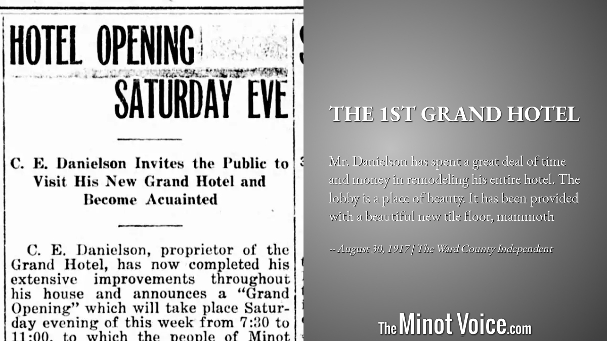 On This Day | The 1st Grand Hotel – TheMinotVoice.com