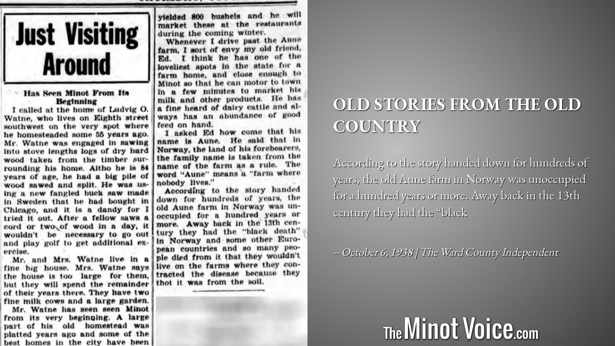 On This Day | Old Stories from the Old Country – TheMinotVoice.com