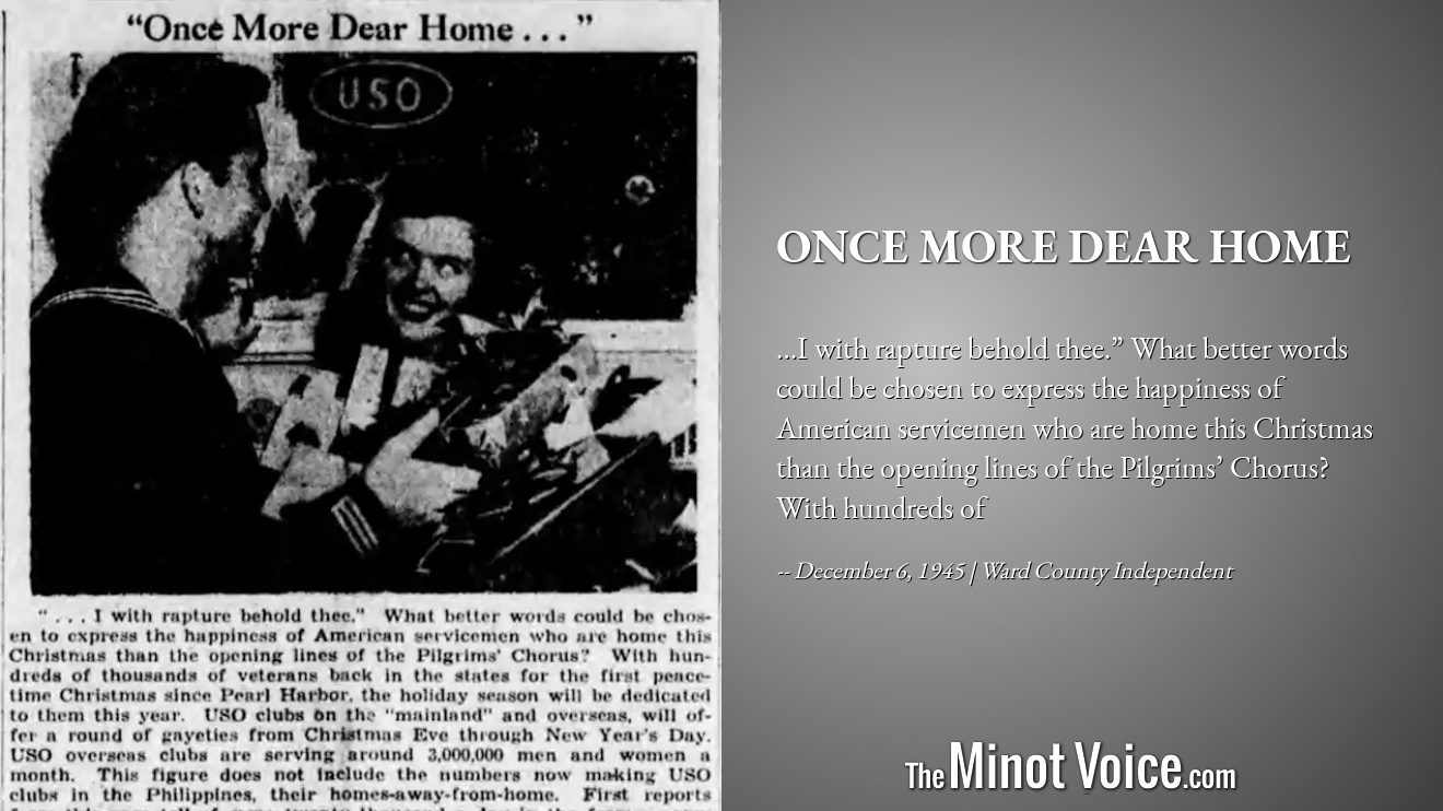 On This Day | Once More Dear Home – TheMinotVoice.com